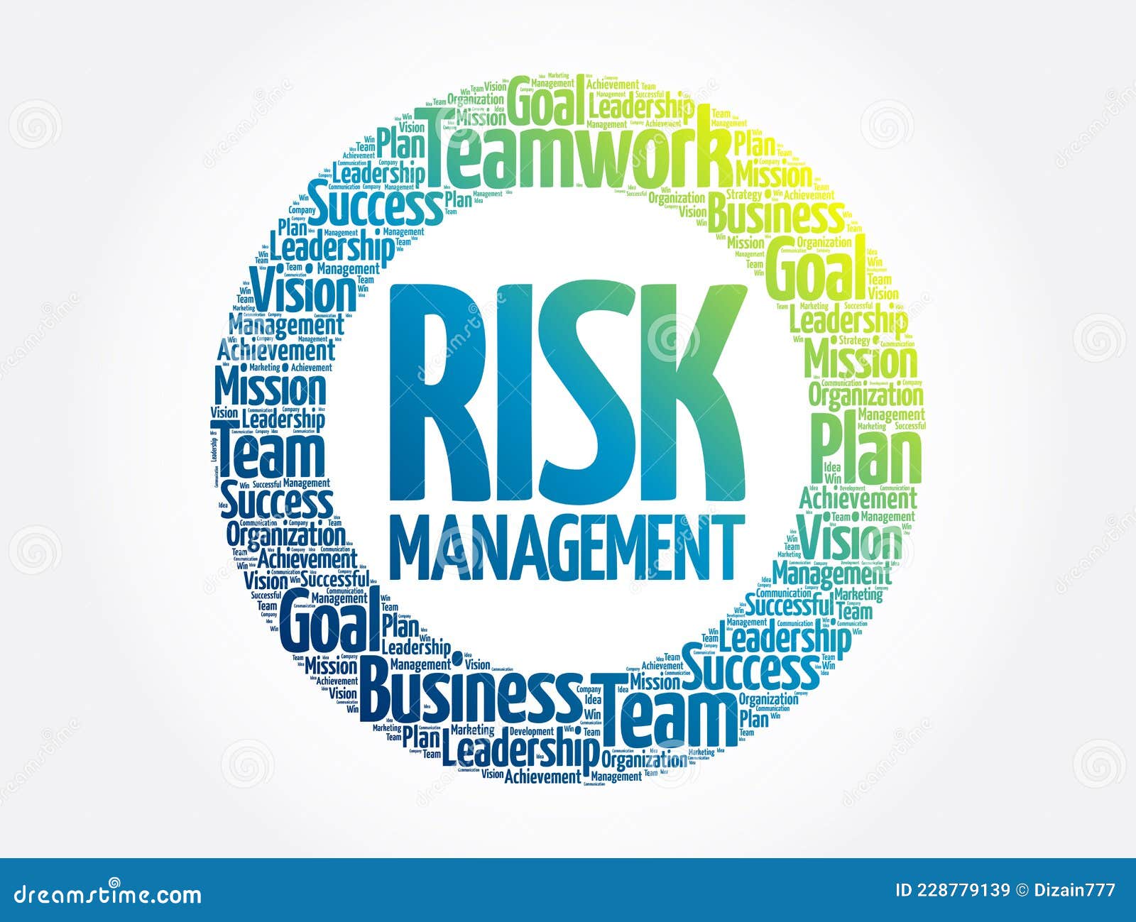 Risk Management Circle Word Cloud, Business Concept Stock Illustration ...