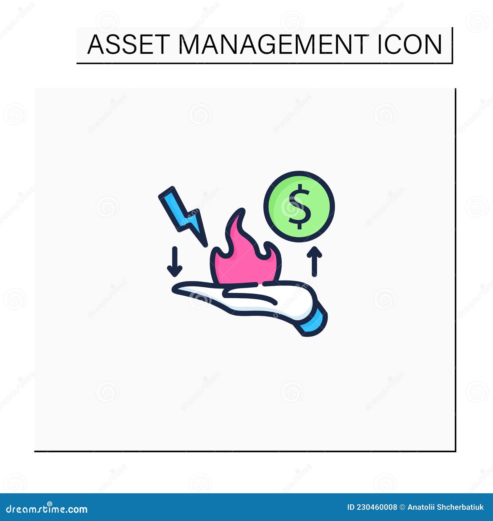 Risk management color icon stock vector. Illustration of wealth - 230460008