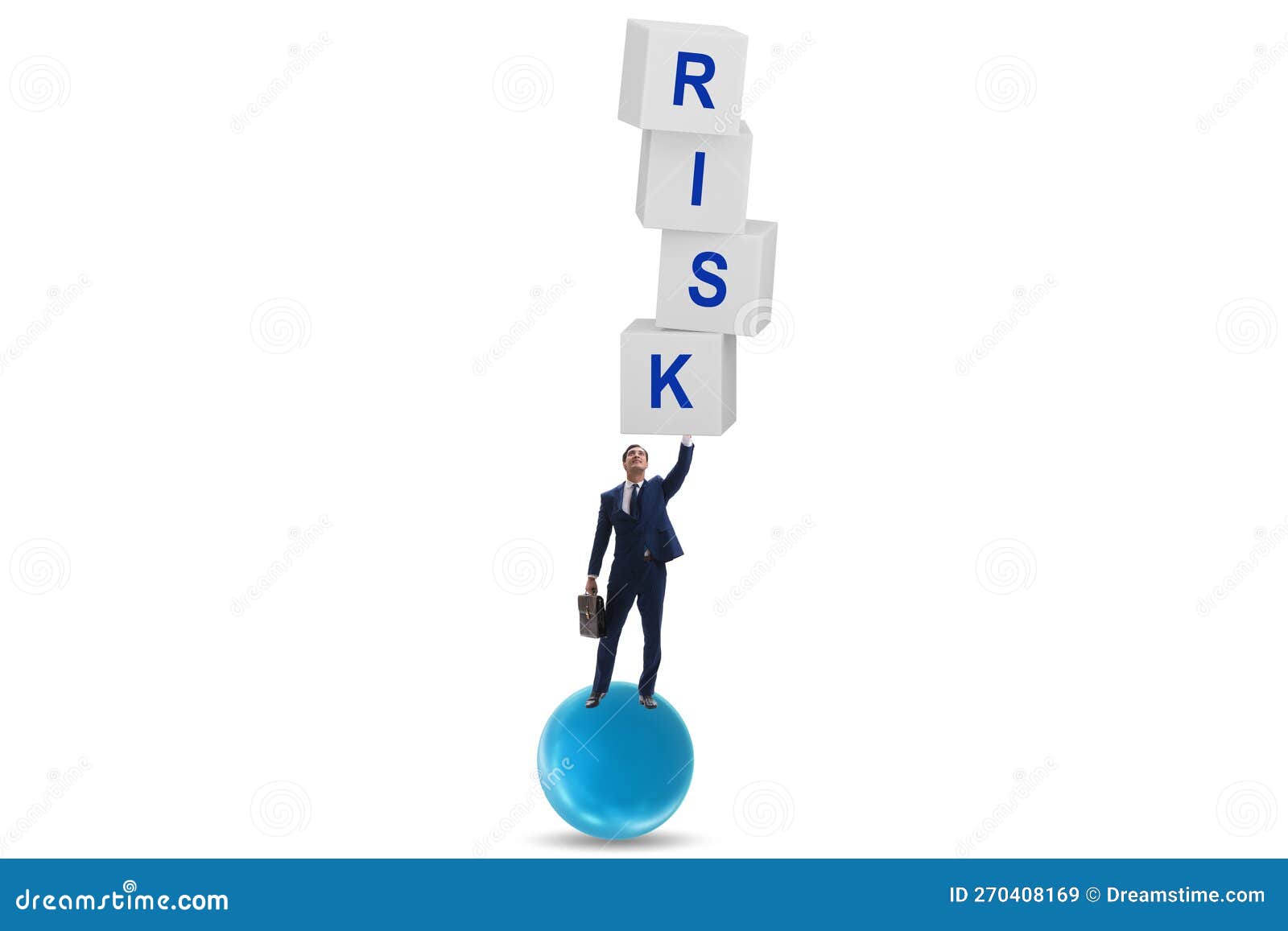 Risk Management Concept with Balancing Businessman Stock Image - Image ...