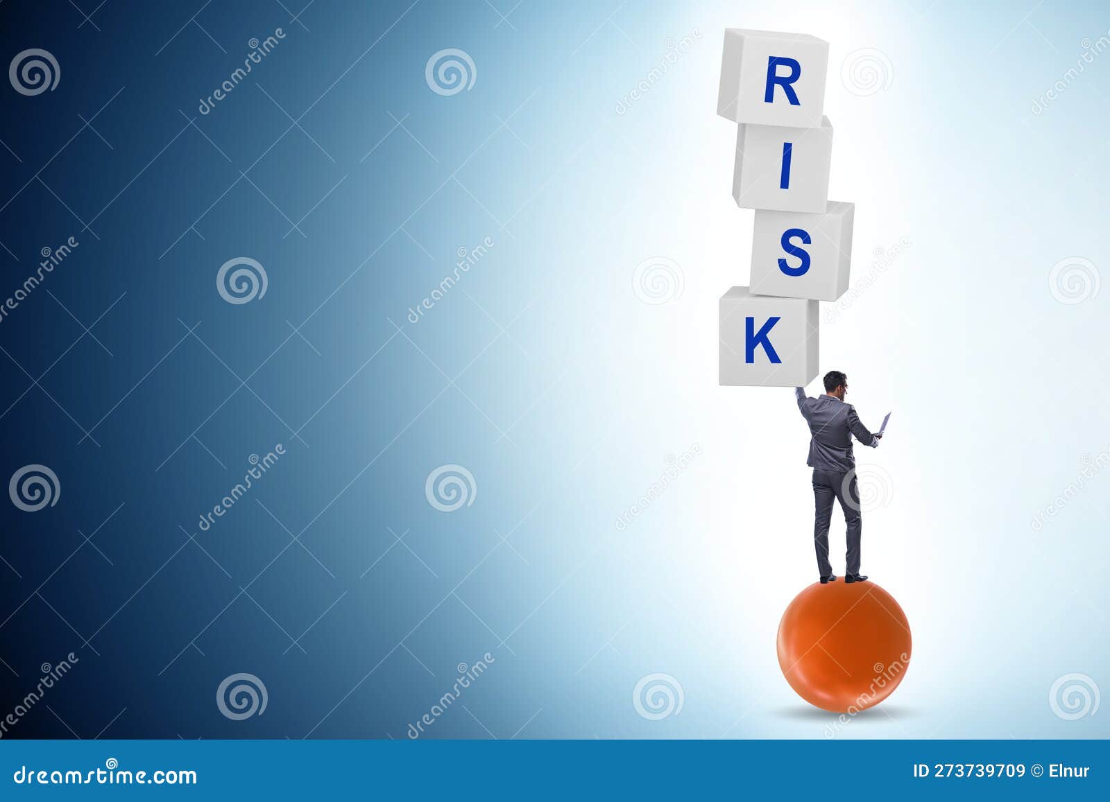 Risk Management Concept with Balancing Businessman Stock Image - Image ...