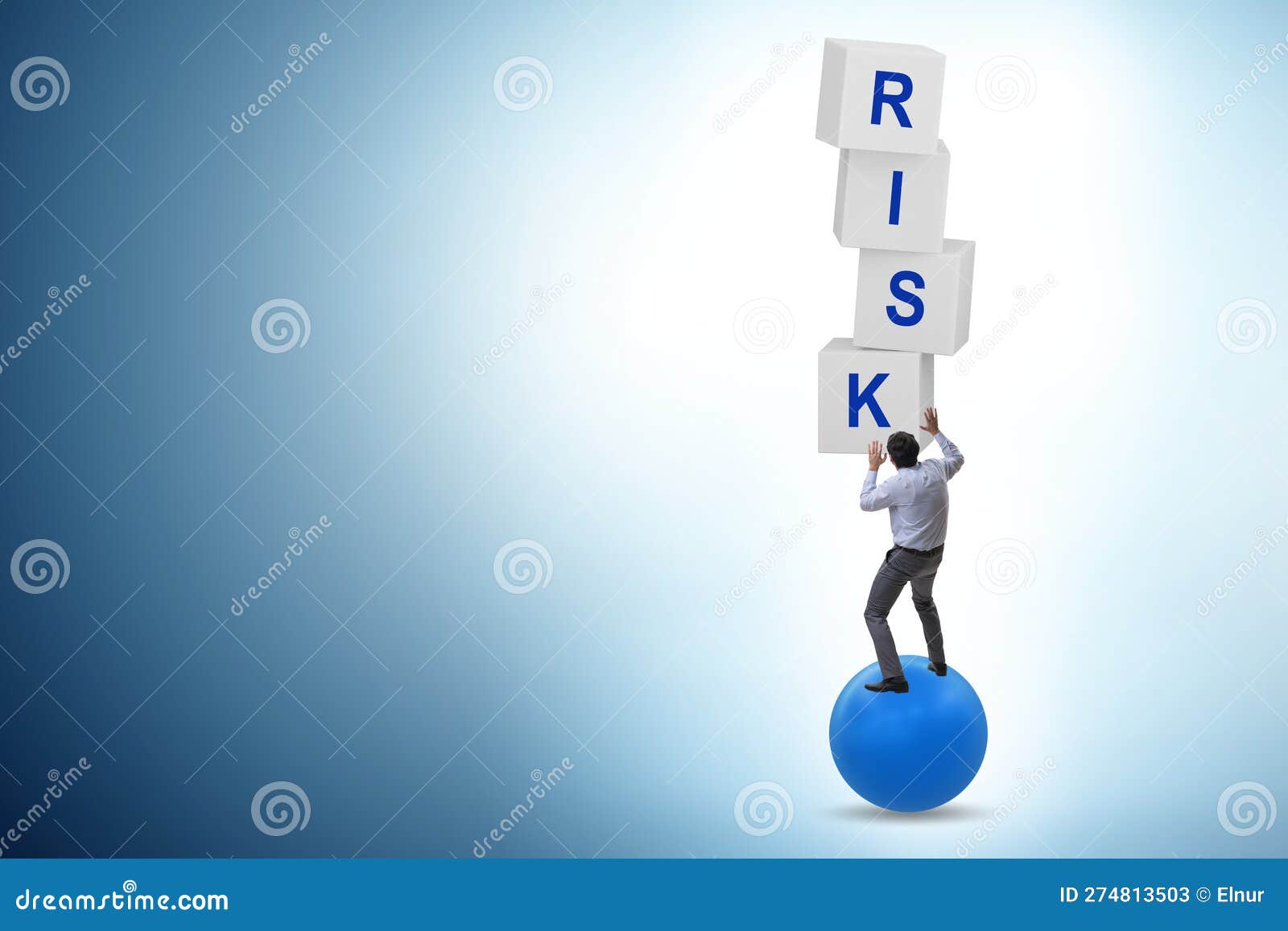 Risk Management Concept with Balancing Businessman Stock Image - Image ...