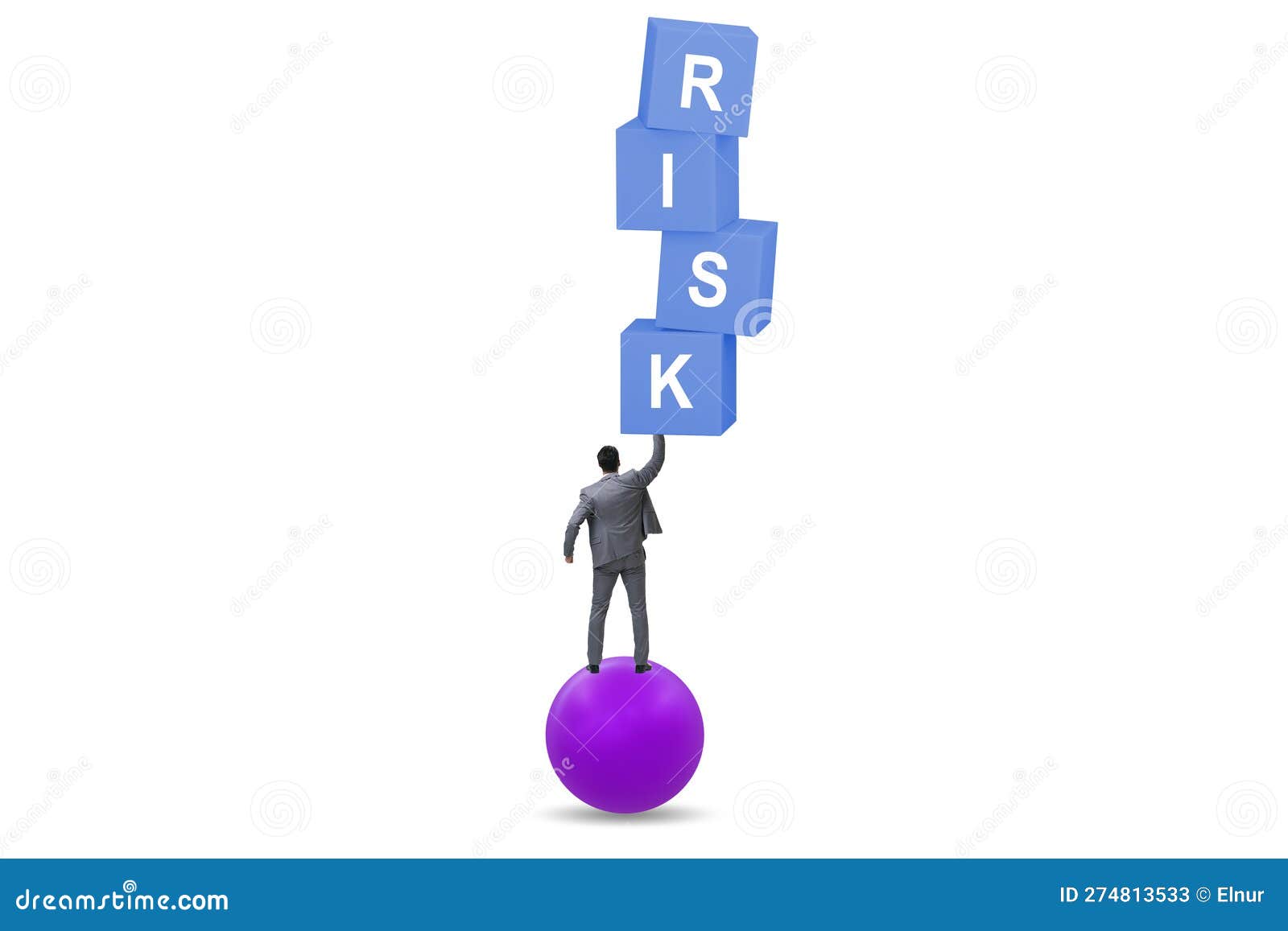 Risk Management Concept with Balancing Businessman Stock Image - Image ...