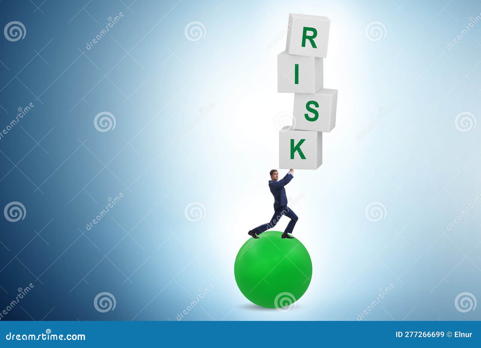 Risk Management Concept with Balancing Businessman Stock Image - Image ...