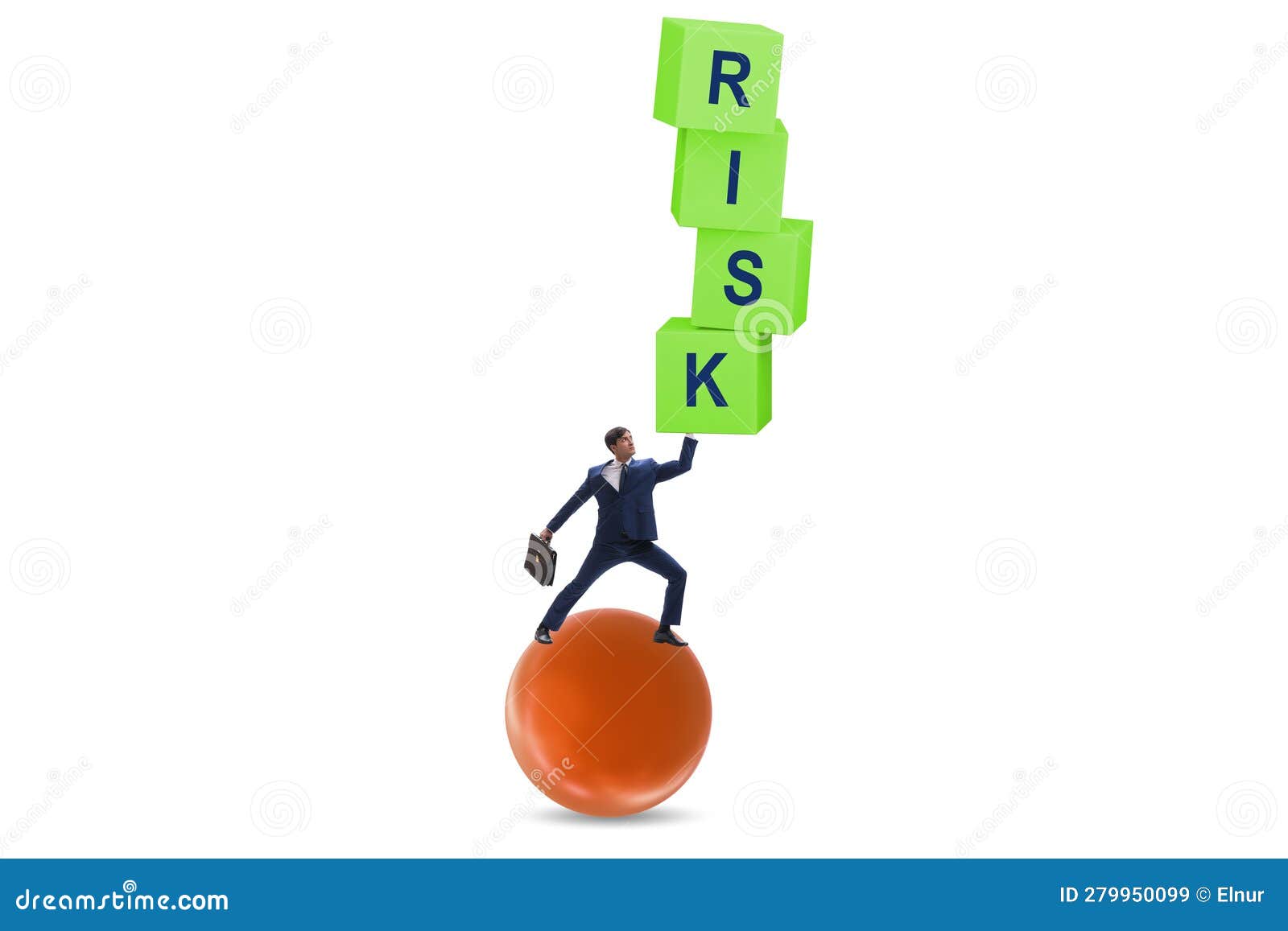 Risk Management Concept with Balancing Businessman Stock Image - Image ...