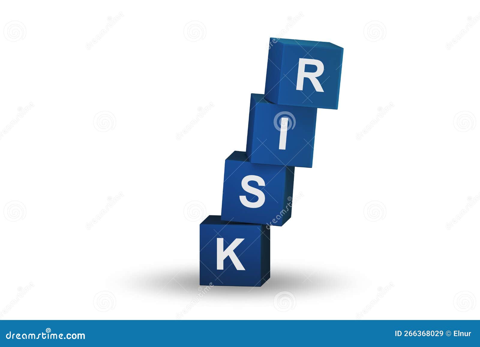 Risk Management Concept with Cubes Stack Stock Illustration ...