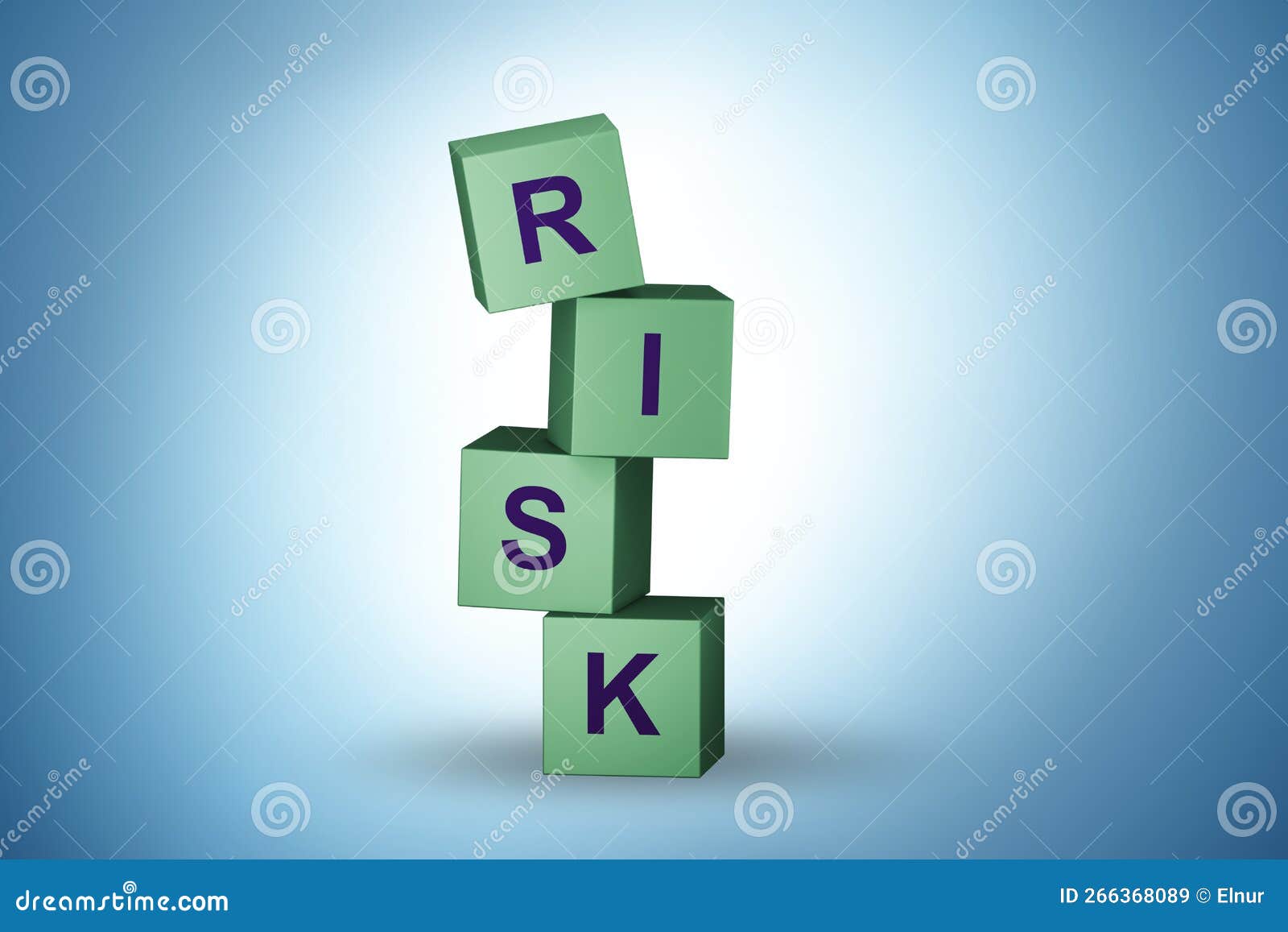Risk Management Concept with Cubes Stack Stock Illustration ...