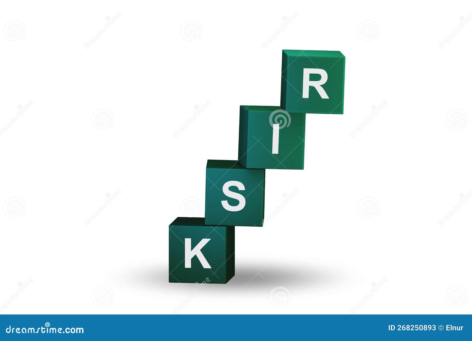 Risk Management Concept with Cubes Stack Stock Illustration ...