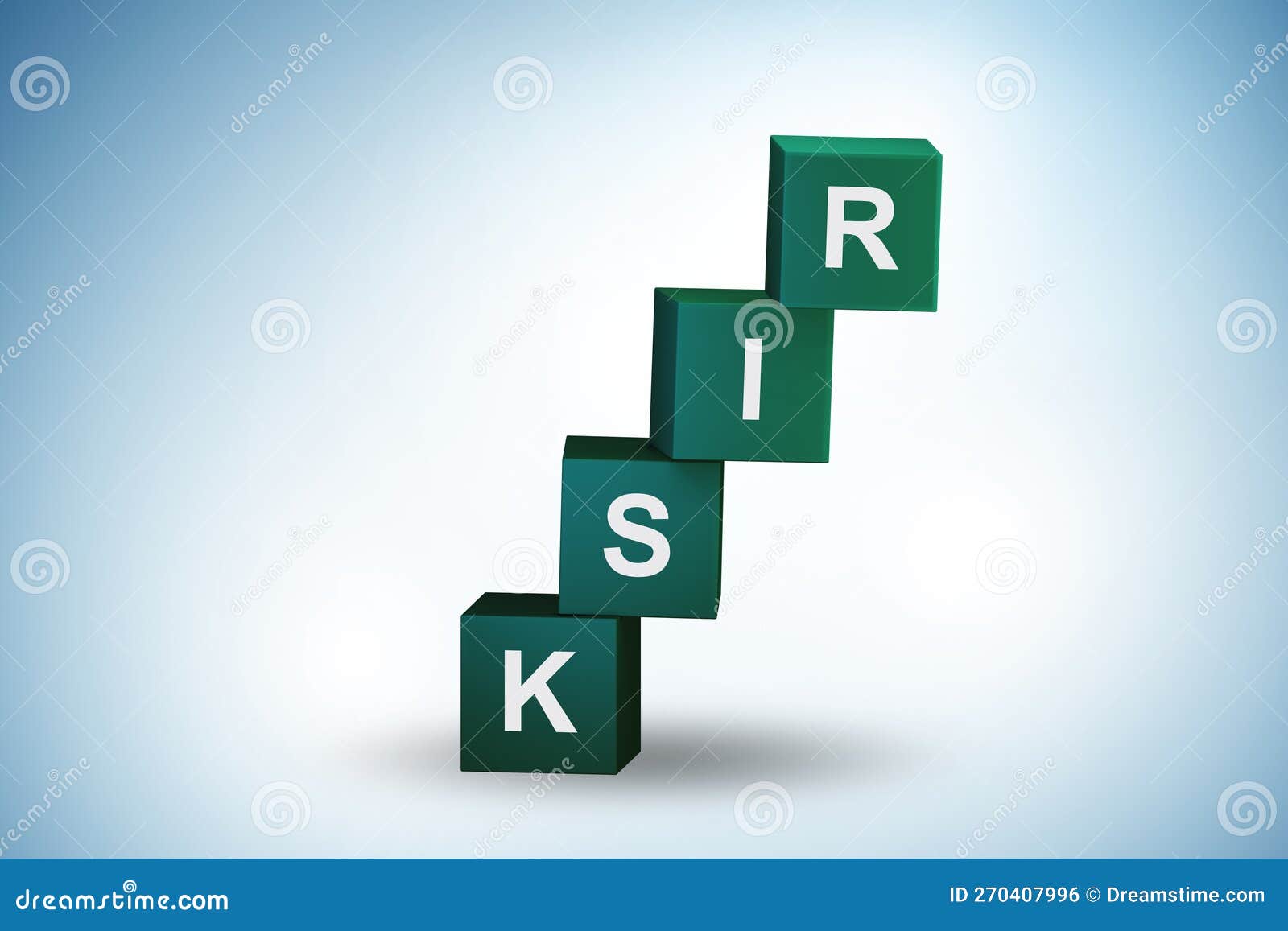 Risk Management Concept with Cubes Stack Stock Illustration ...
