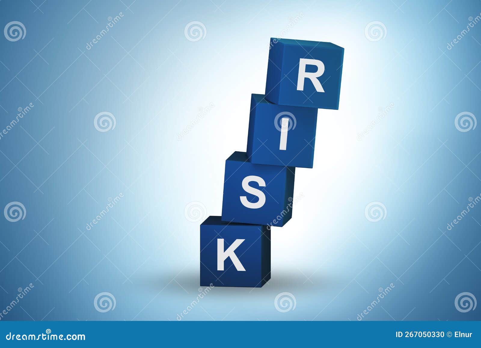 Risk Management Concept with Cubes Stack Stock Illustration ...