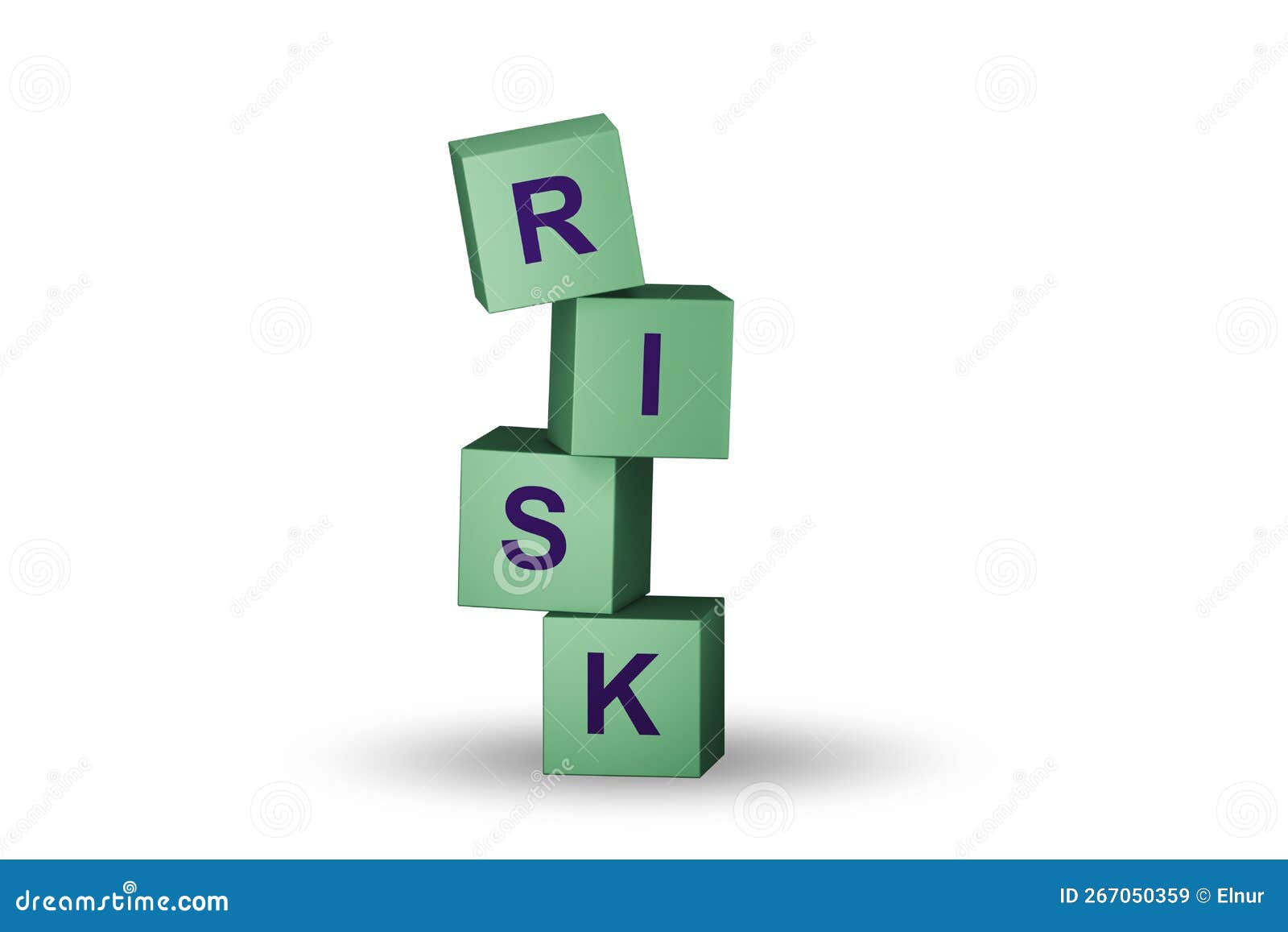 Risk Management Concept with Cubes Stack Stock Illustration ...