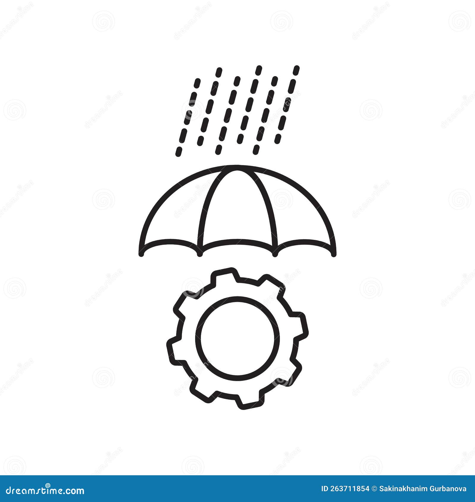 Risk Management Creative Idea Concept. Modern Flat Thin Line Icon Stock ...