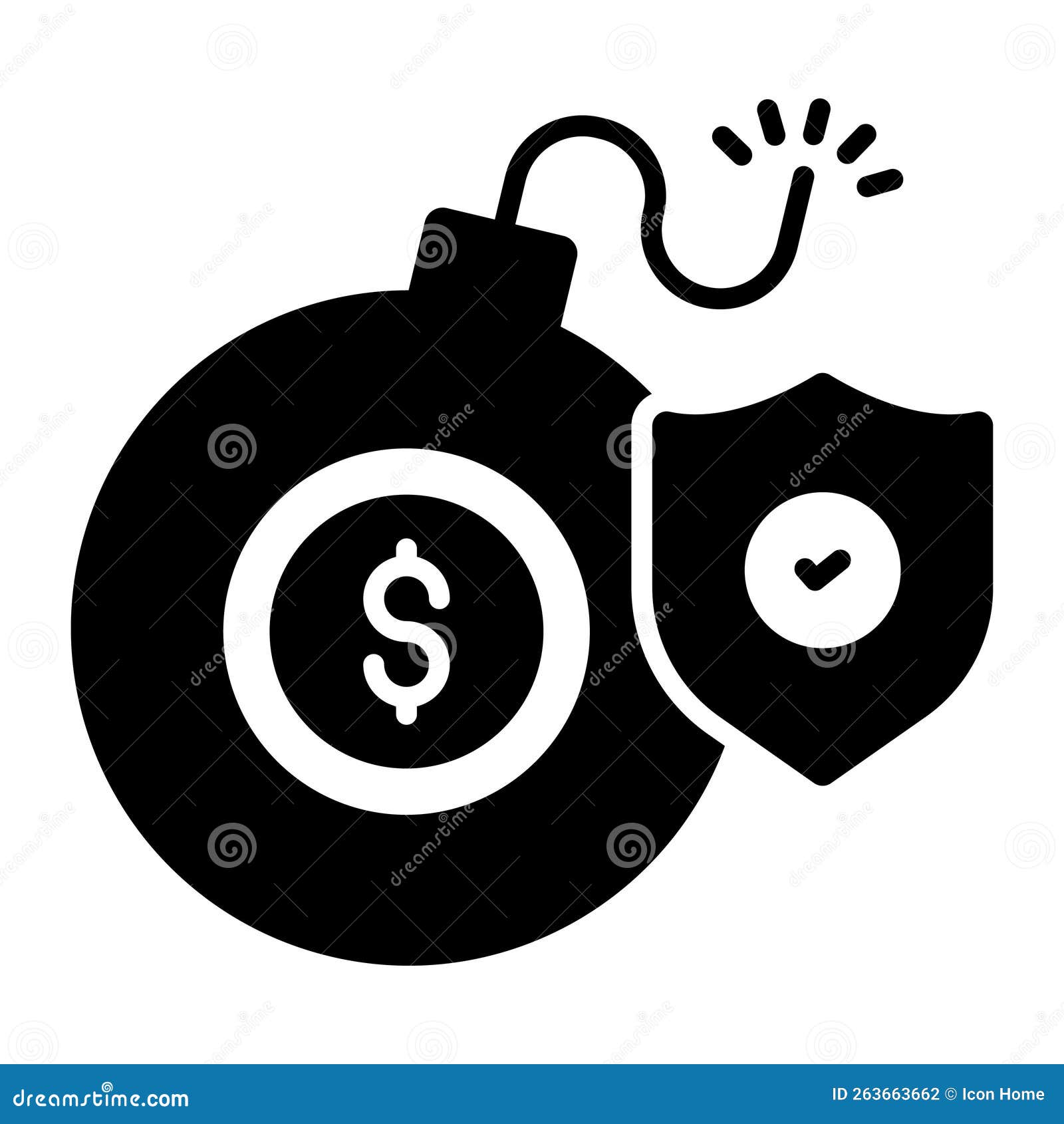 Risk Management Creative Idea Modern Glyph Icon Stock Vector ...