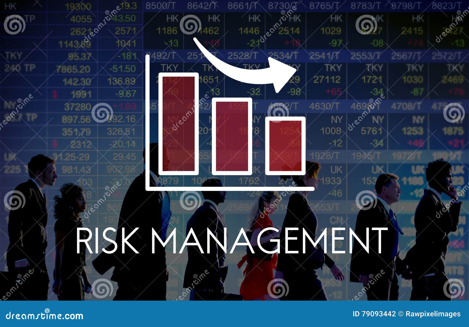 Risk Management Diagram Graph Arrow Concept Stock Illustration ...