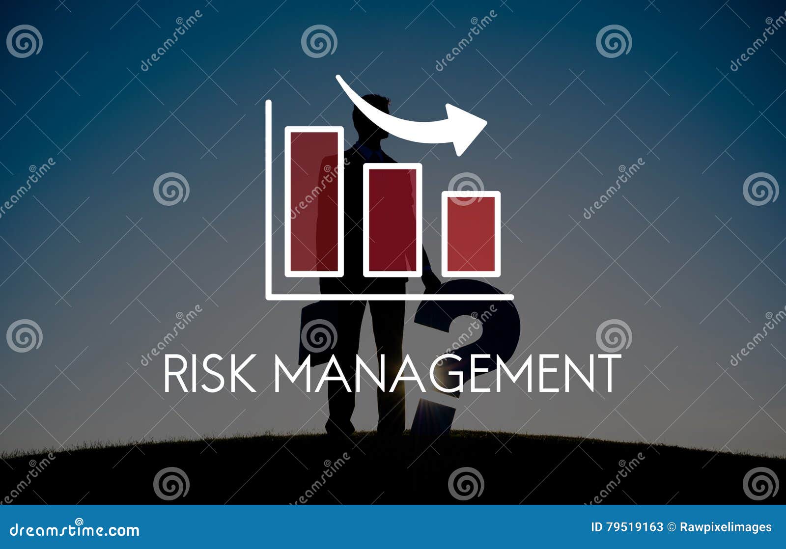 Risk Management Diagram Graph Arrow Concept Stock Illustration ...