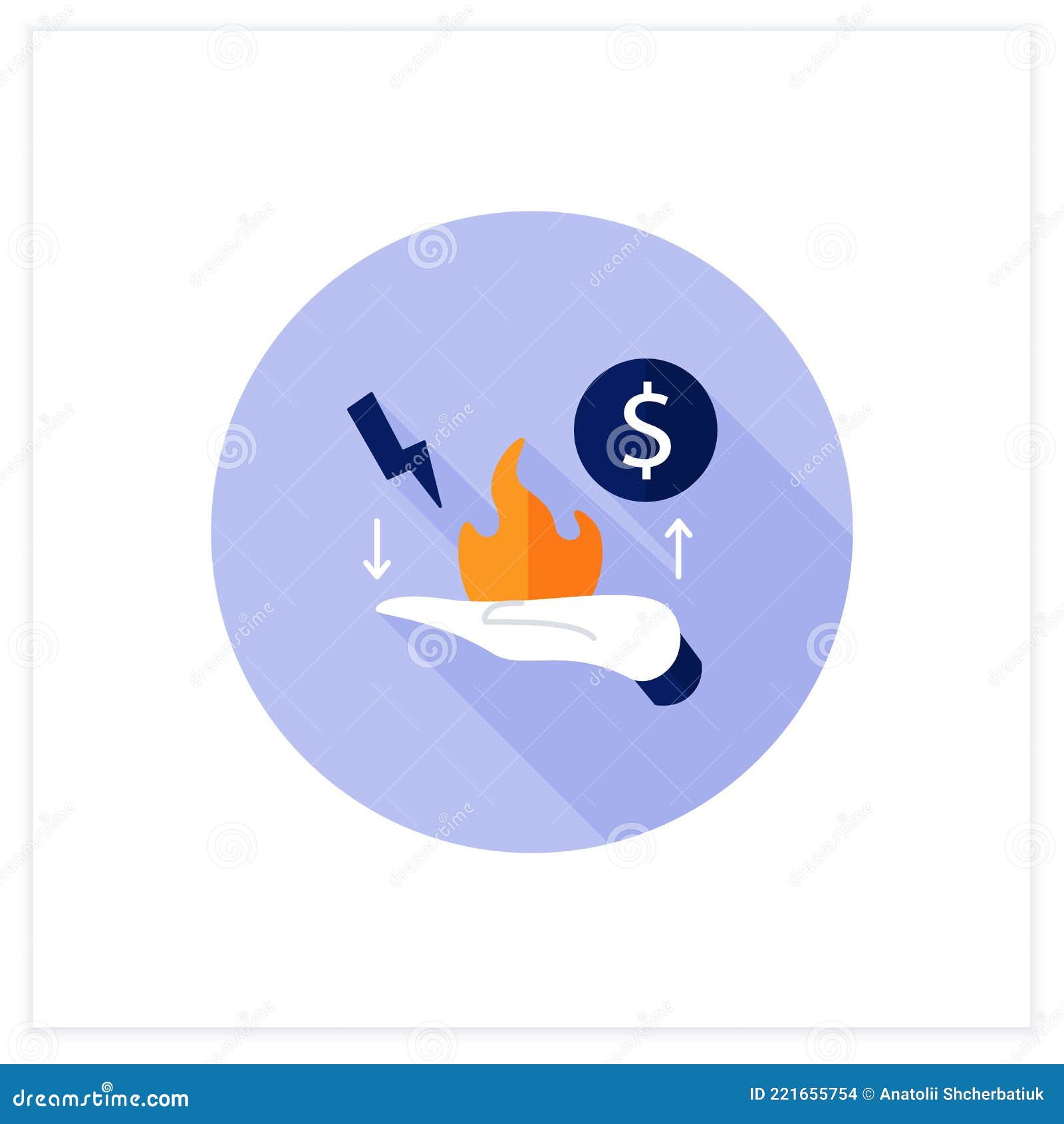 Risk management flat icon stock vector. Illustration of analysis ...