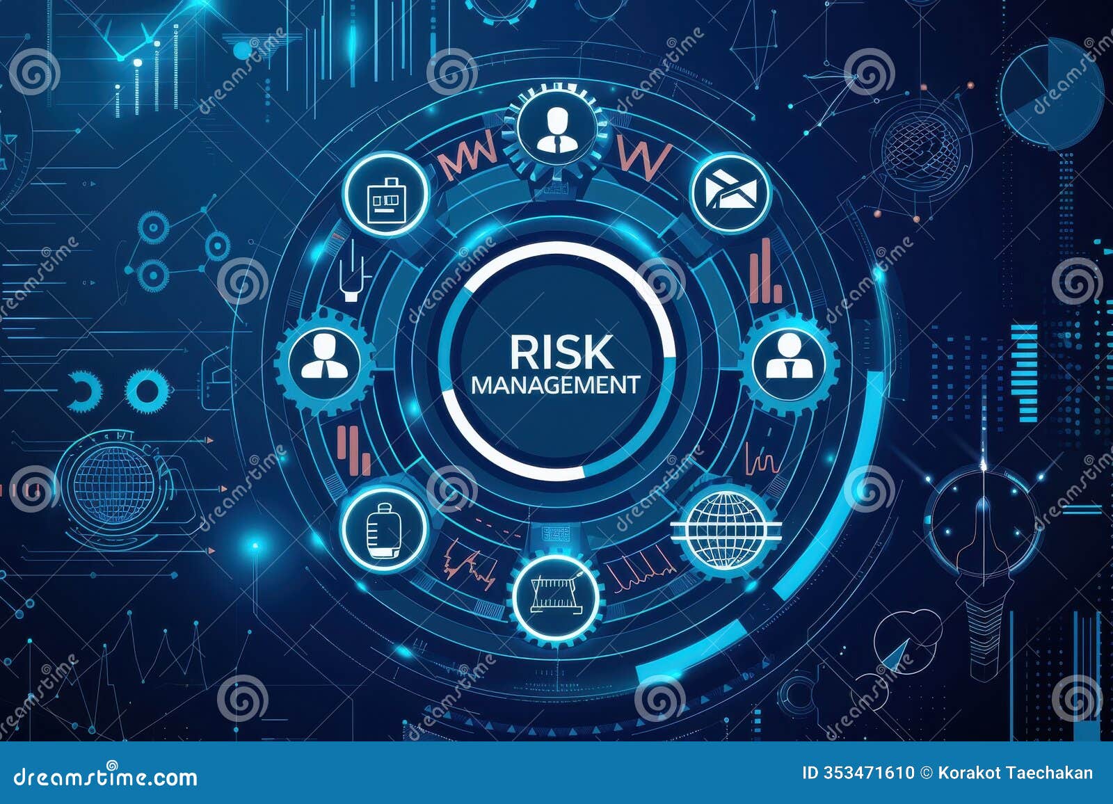 Risk Management Forecasting Evaluation Financial Concept. Background ...