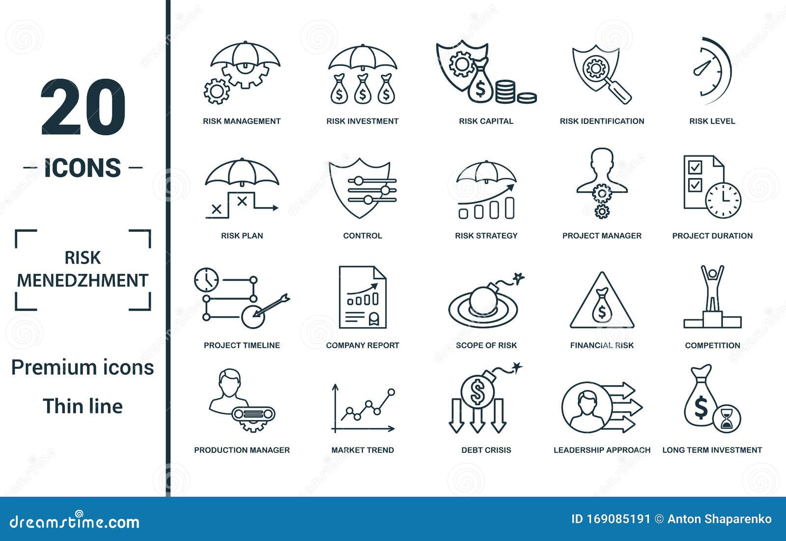 Risk Management Icon Set. Include Creative Elements Risk Management ... Risk Management Icon Set. Include Creative Elements Risk Management ...