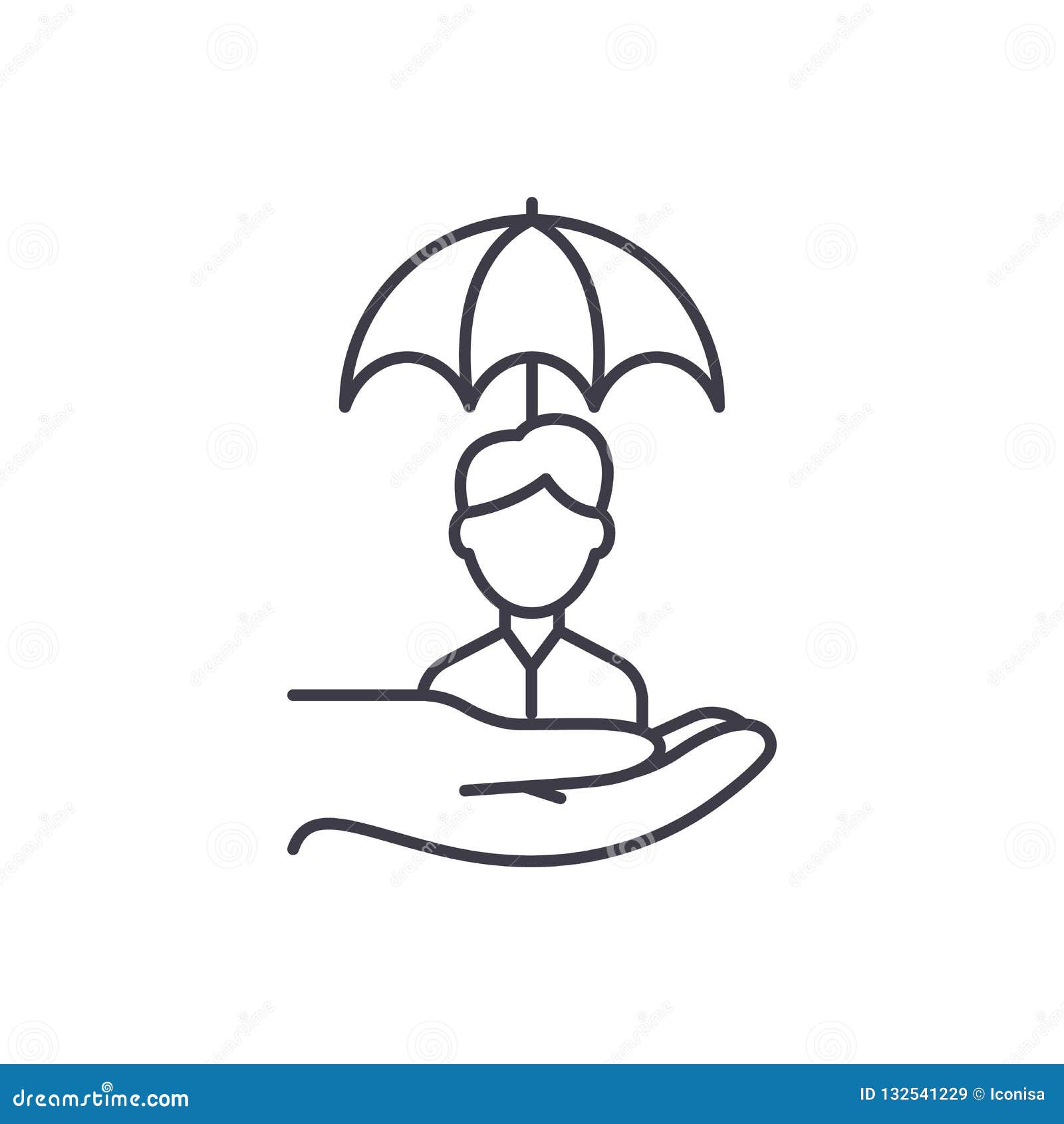 Risk Management Line Icon Concept. Risk Management Vector Linear ...