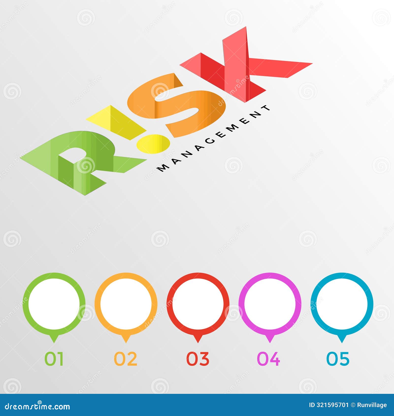 Risk Management and Mitigation Template Design Stock Vector ...