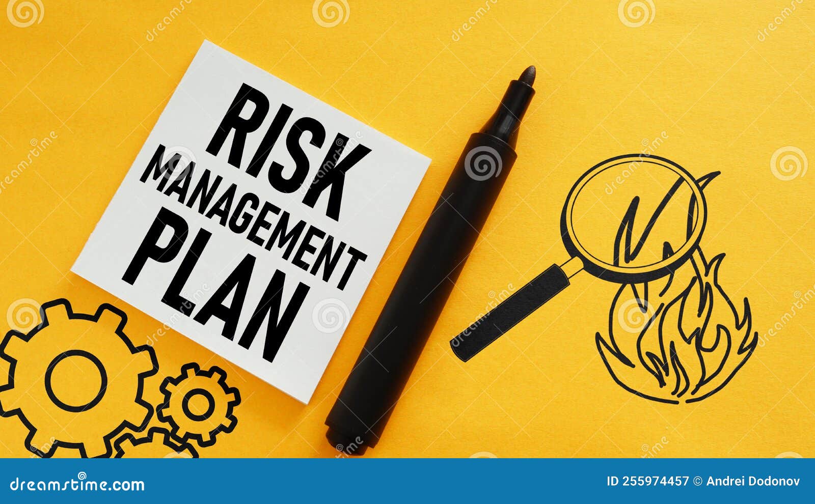 Risk Management Plan is Shown Using the Text Stock Image - Image of ...