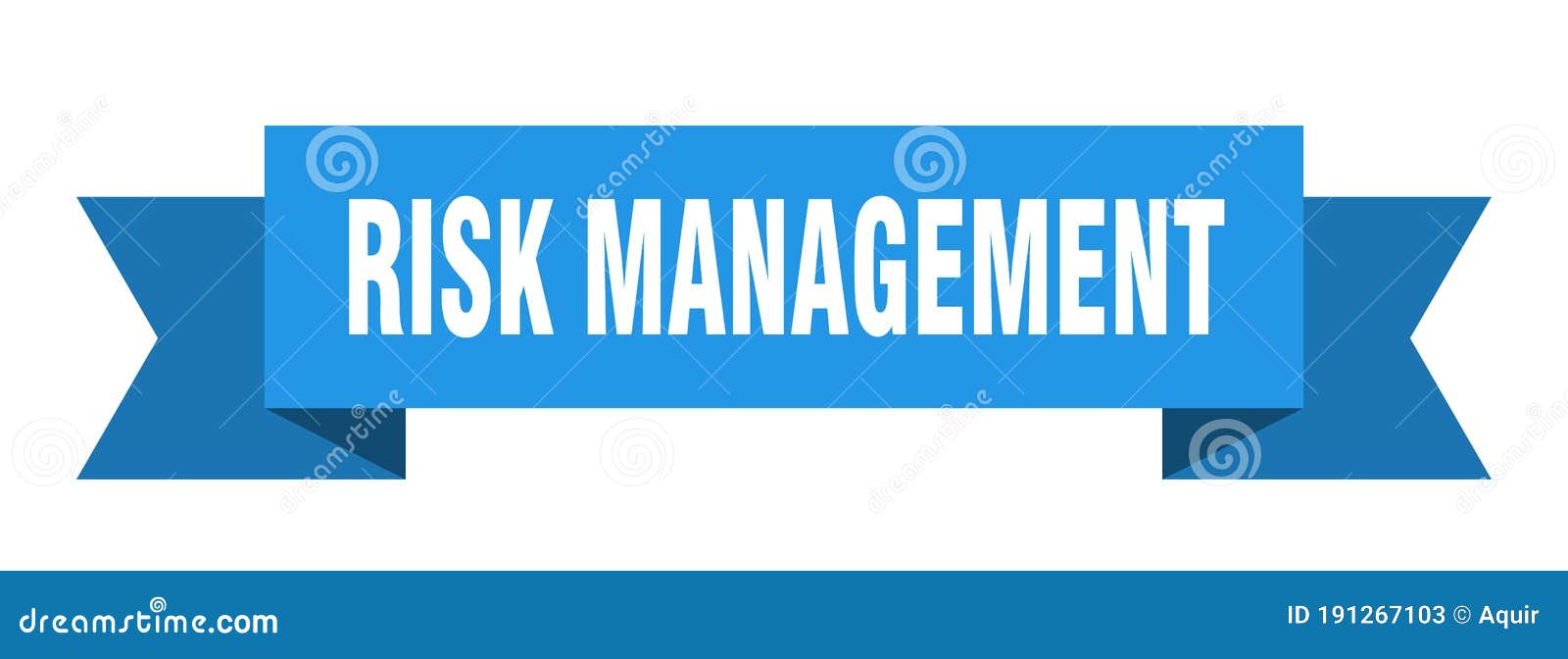 Risk management ribbon. stock vector. Illustration of label - 191267103