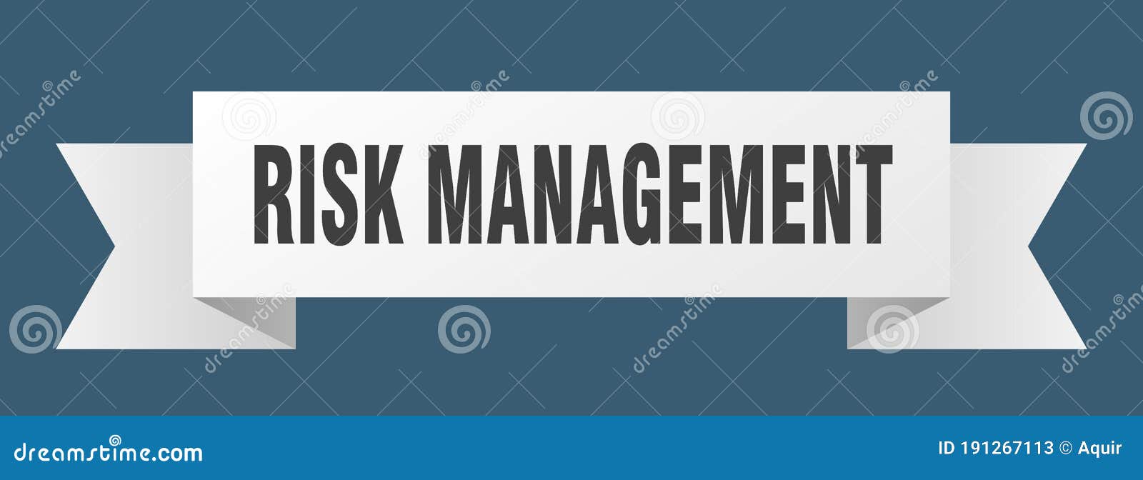 Risk management ribbon. stock vector. Illustration of sign - 191267113