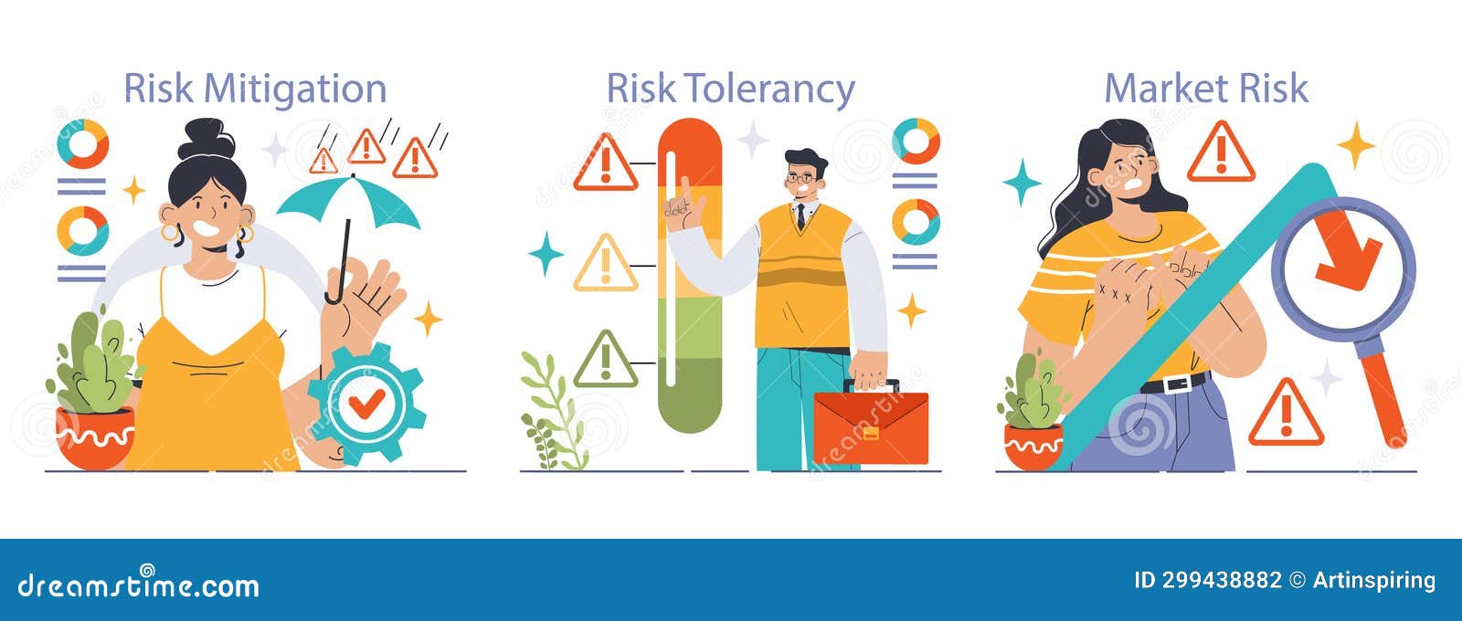 Risk Management Set Illustrating. Flat Vector Illustration Stock Vector ... Risk Management Set Illustrating. Flat Vector Illustration Stock Vector ...