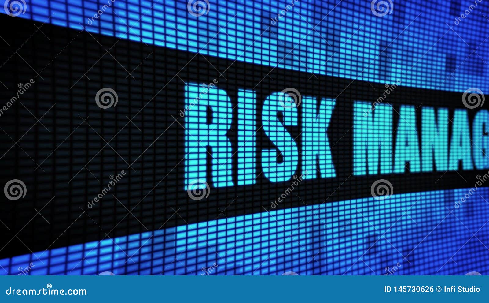 Risk Management Side Text Scrolling LED Wall Pannel Display Sign Board ...