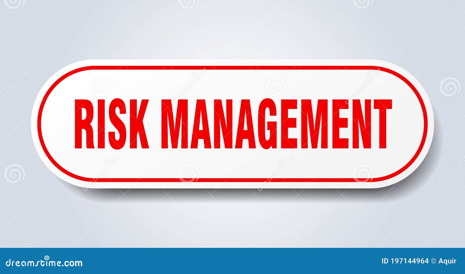 Risk management sticker. stock vector. Illustration of rounded - 197144964