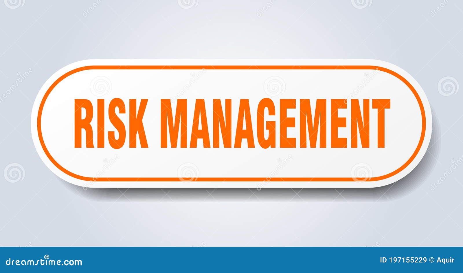 Risk management sticker. stock vector. Illustration of square - 197155229