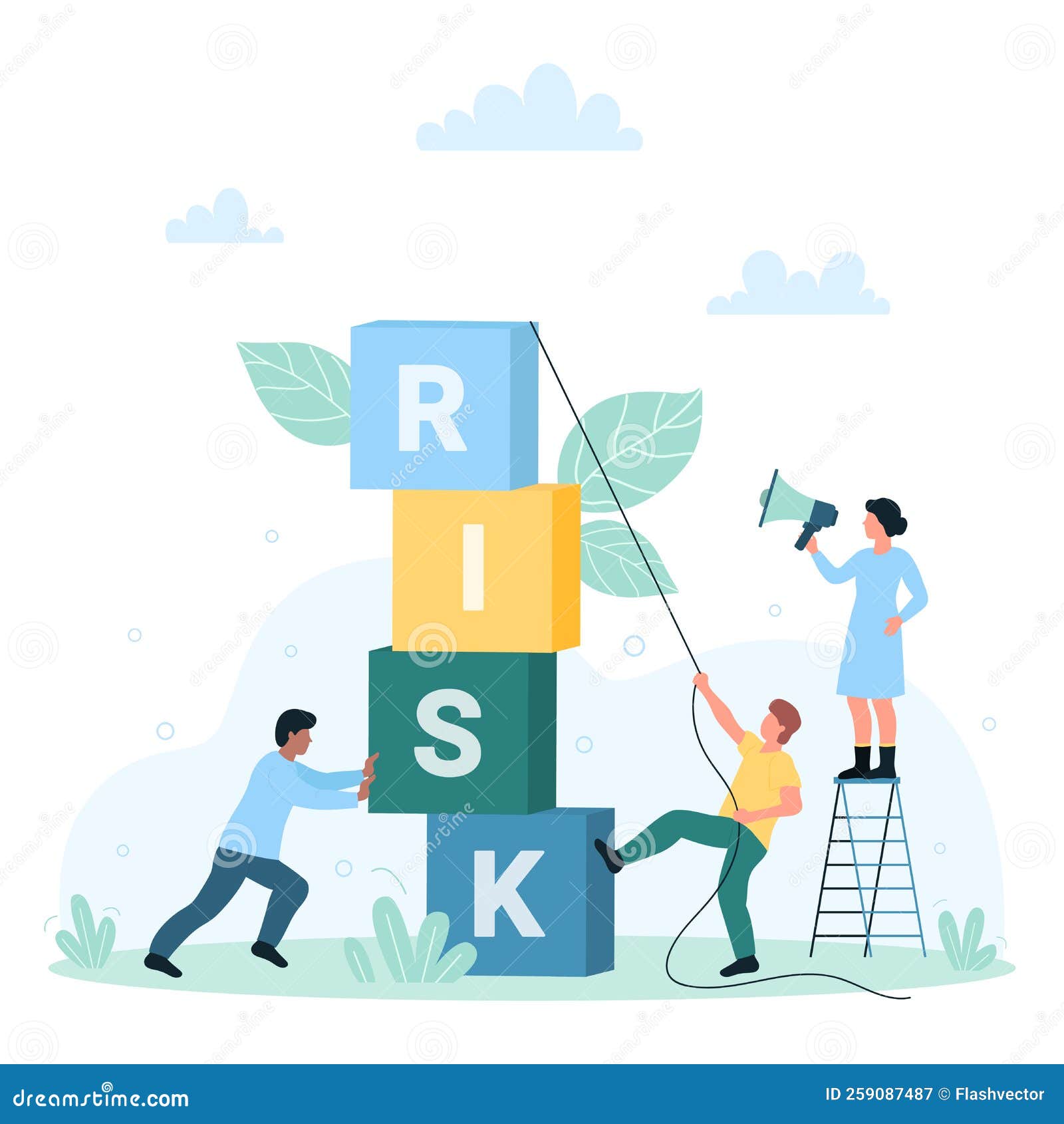 Risk Management, Success Challenge Teamwork Stock Vector - Illustration ...
