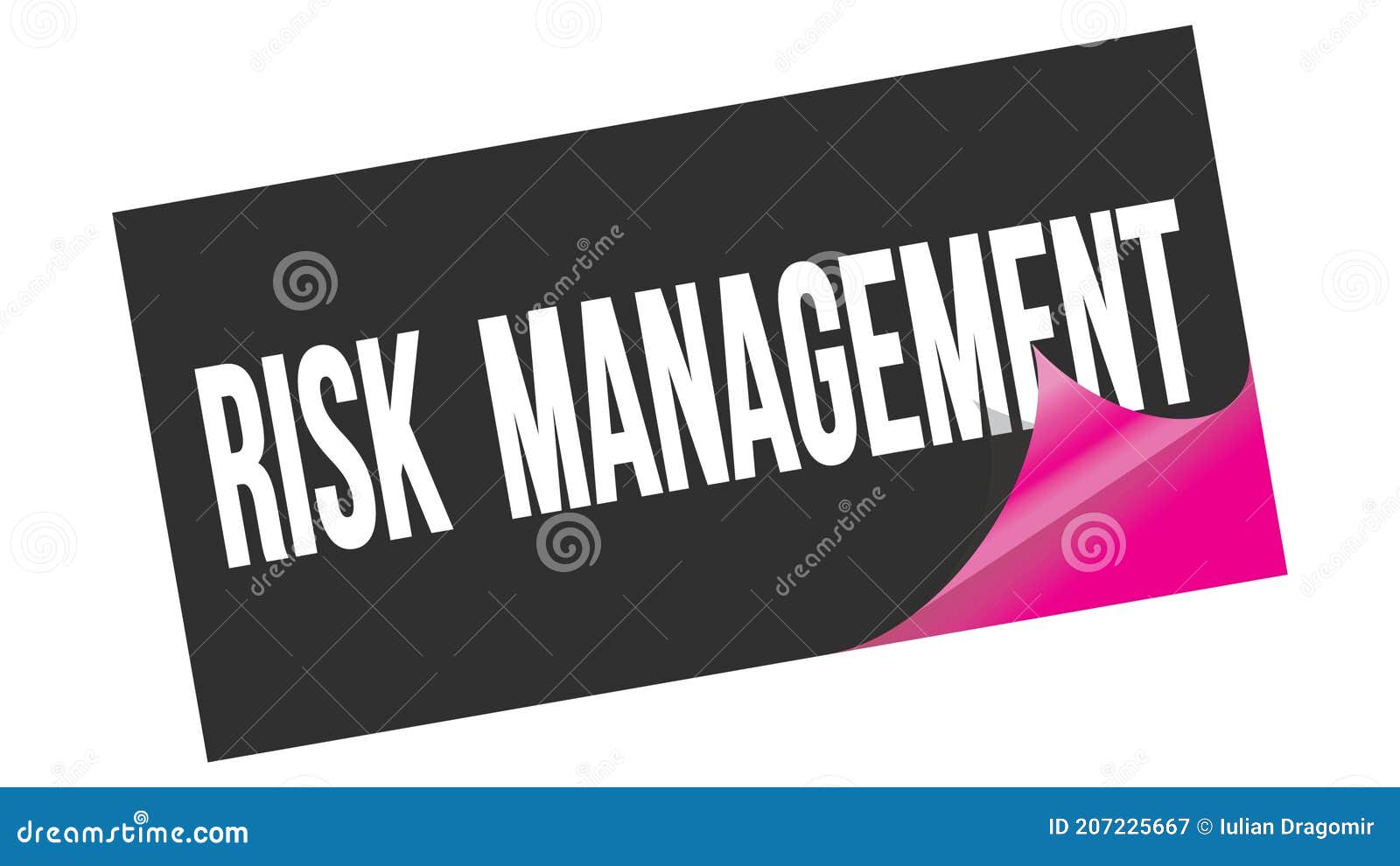 RISK MANAGEMENT Text on Black Pink Sticker Stamp Stock Illustration ...