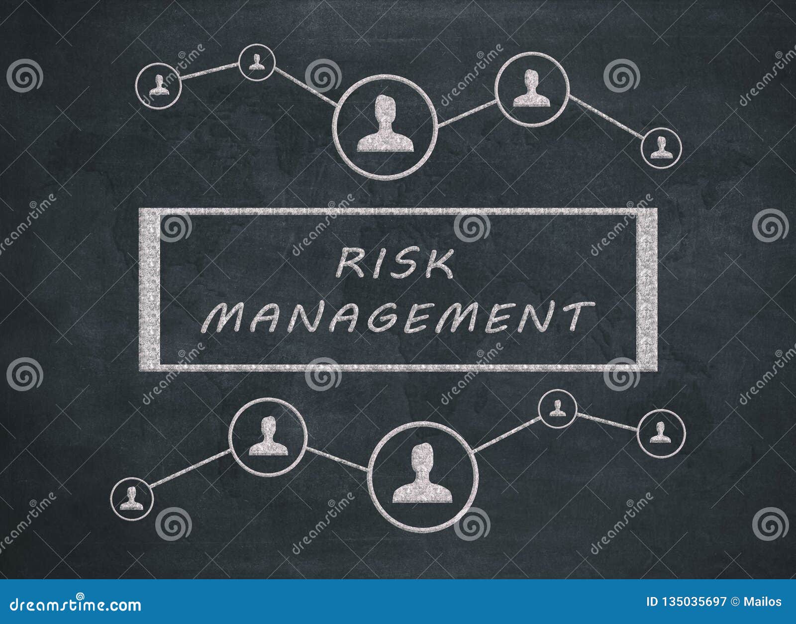 Risk Management - Text Concept on Blue Background Stock Illustration ...