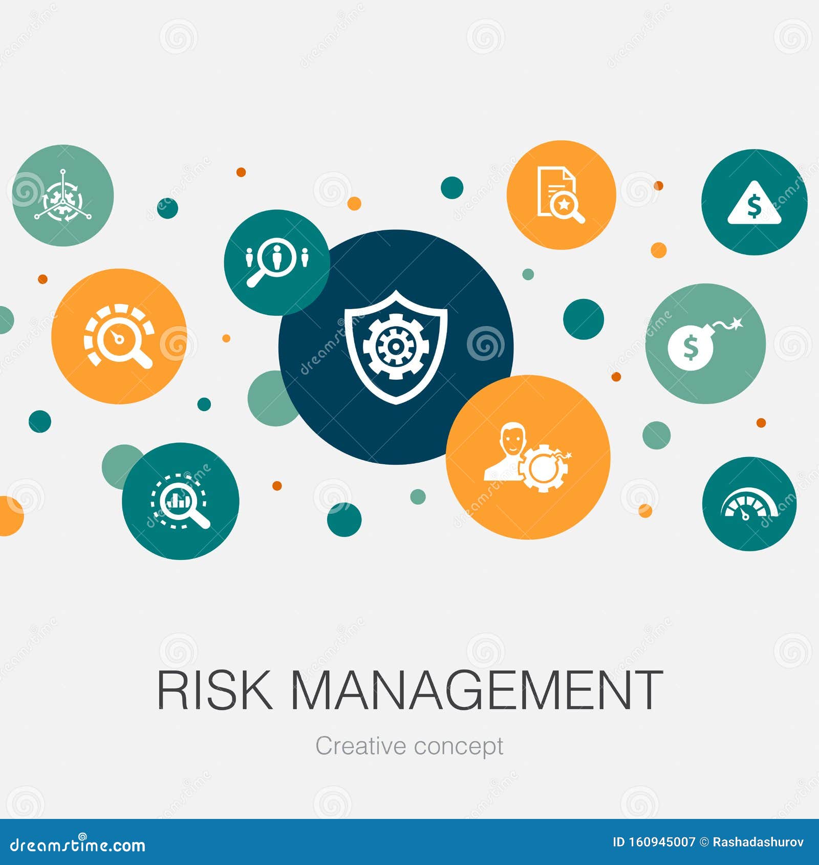 Risk Management Trendy Circle Template Stock Vector - Illustration of ...