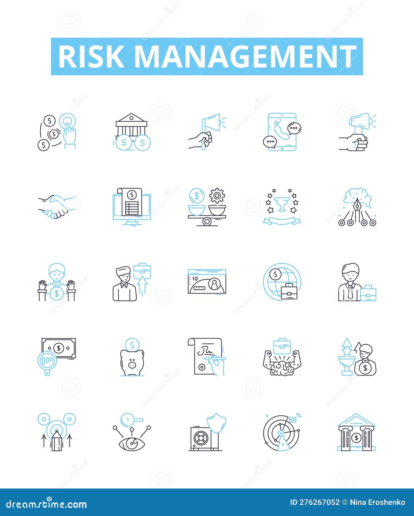 Mitigate Risk Blue Gradient Concept Icon Vector Illustration ... Mitigate Risk Blue Gradient Concept Icon Vector Illustration ...