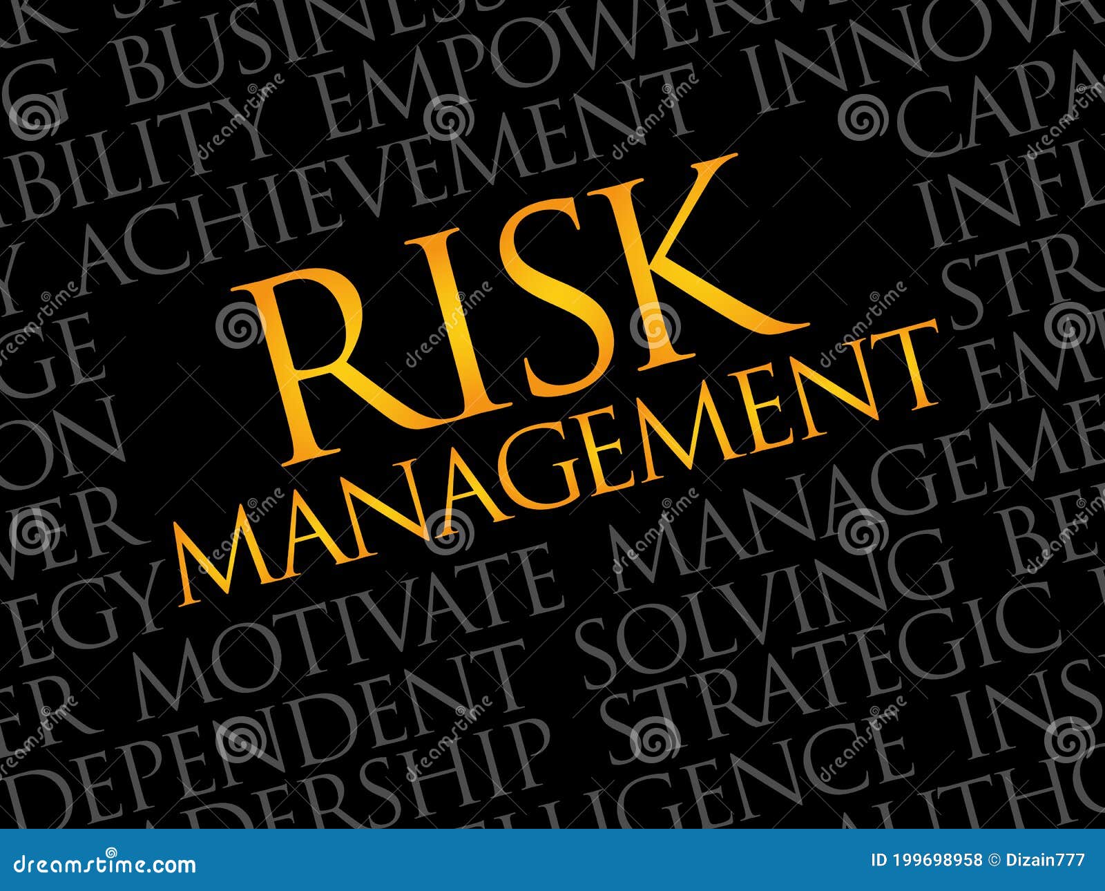 Risk Management word cloud stock illustration. Illustration of ...