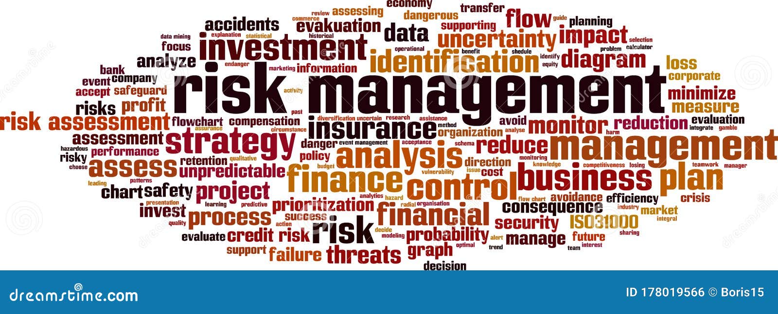 Risk management word cloud stock vector. Illustration of identification ...