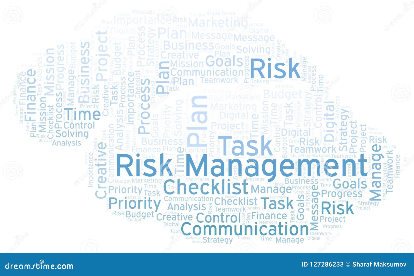 Risk Management Word Cloud, Made with Text only. Stock Illustration ...