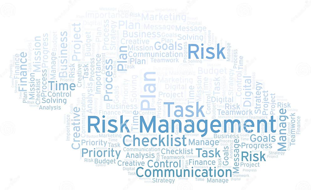 Risk Management Word Cloud, Made with Text only. Stock Illustration ...