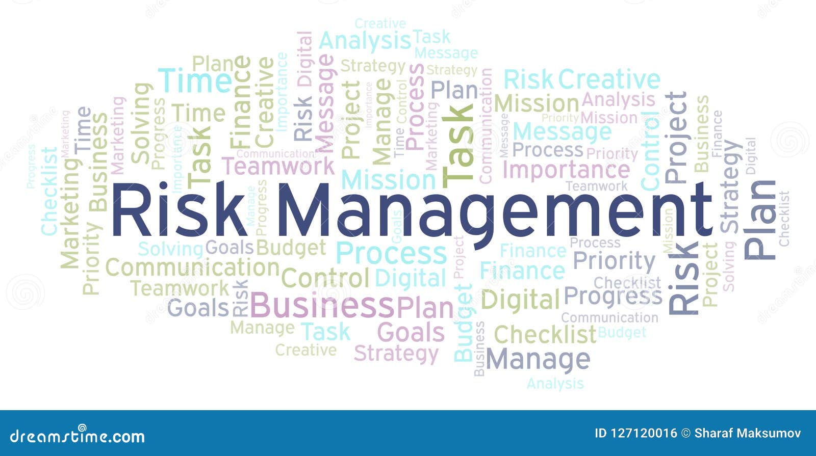 Risk Management Word Cloud, Made with Text only. Stock Illustration ...
