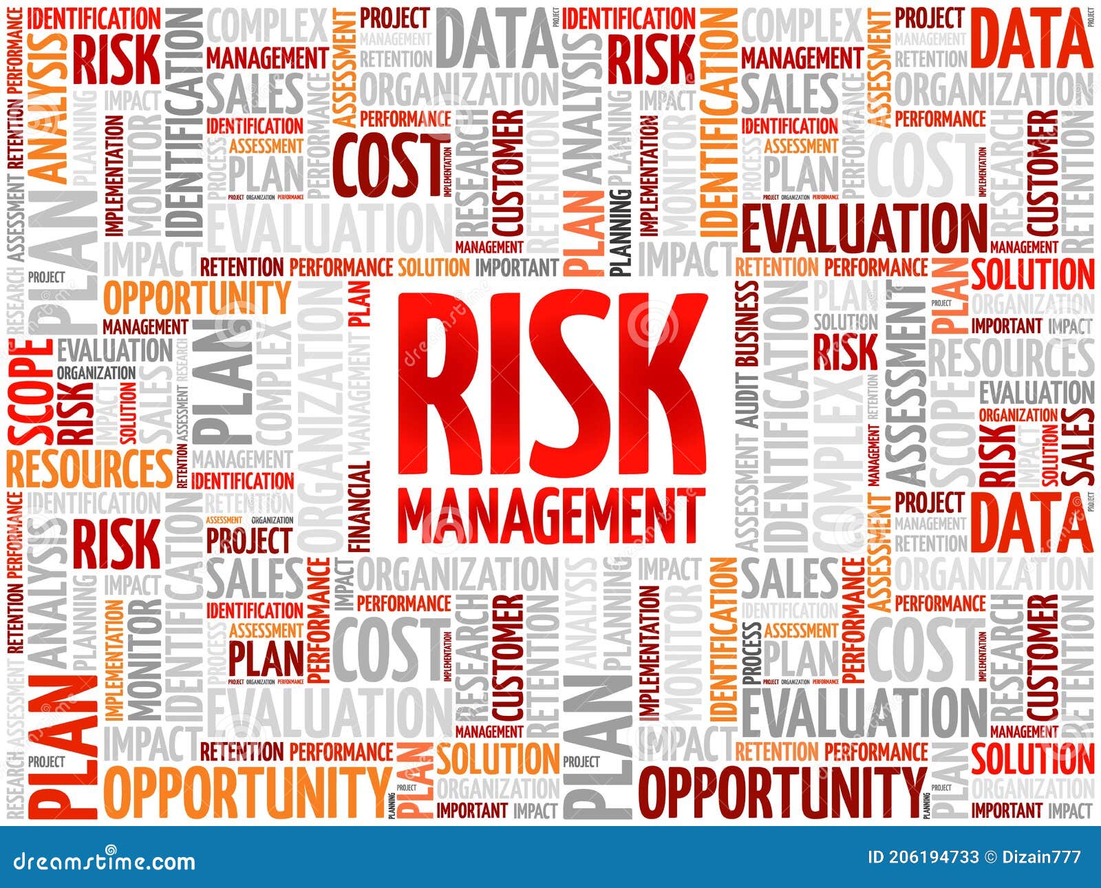 Risk Management word cloud stock illustration. Illustration of plan ...