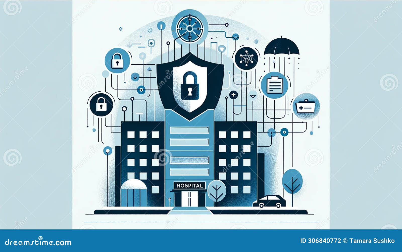 Business Risk Metaphor And Computer Network Security Concept For Managed Security Services In ...