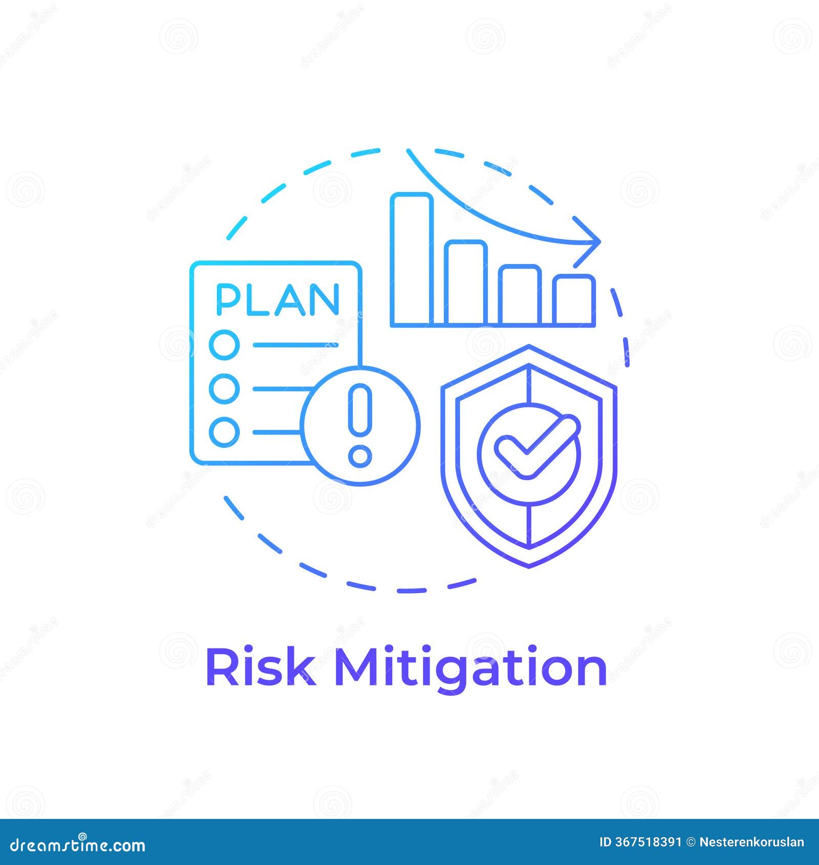 Risk Mitigation Process System Procedure Workflow Diagram Royalty-Free ...