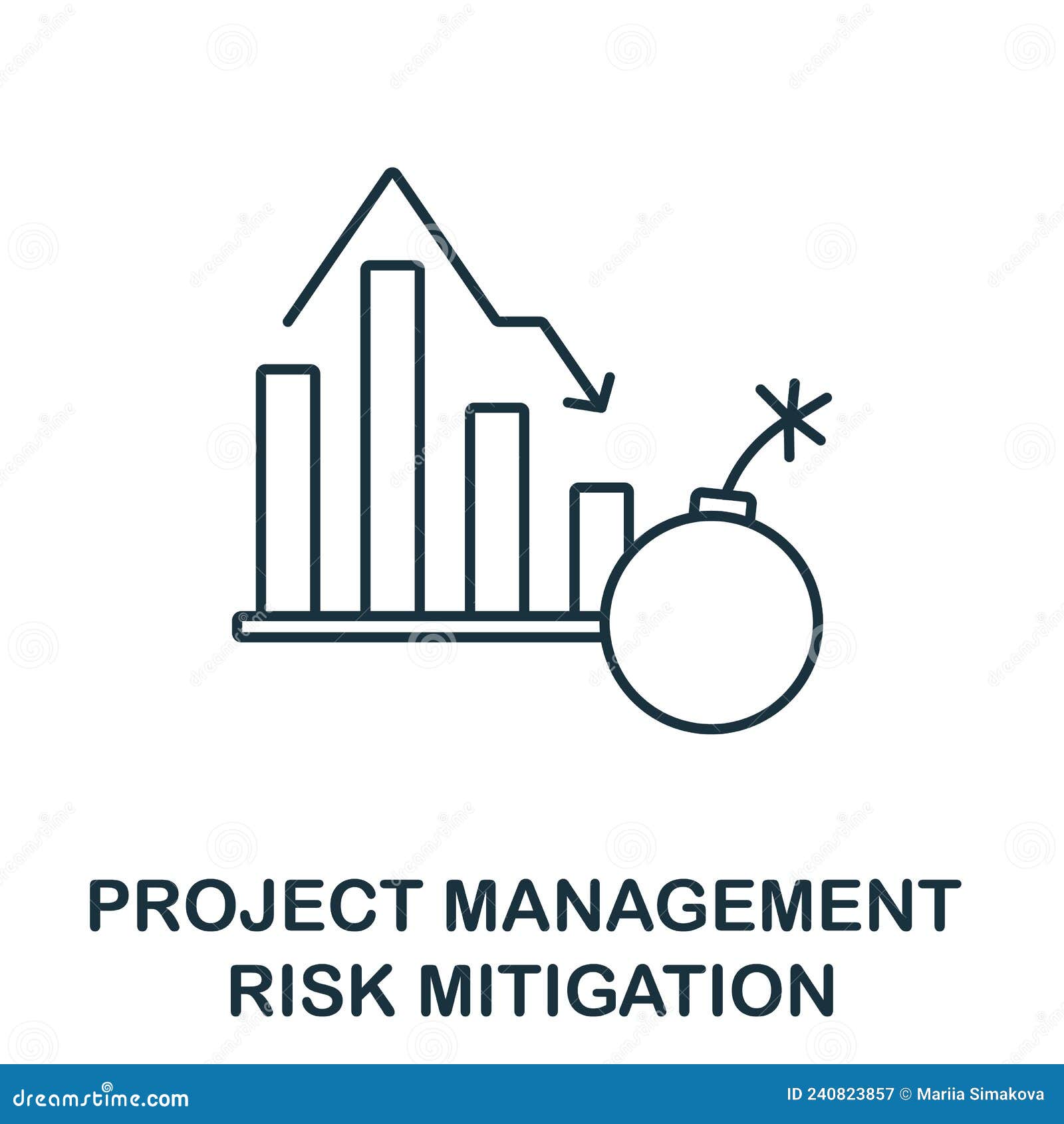 Risk Mitigation Icon. Line Element from Project Management Collection ...