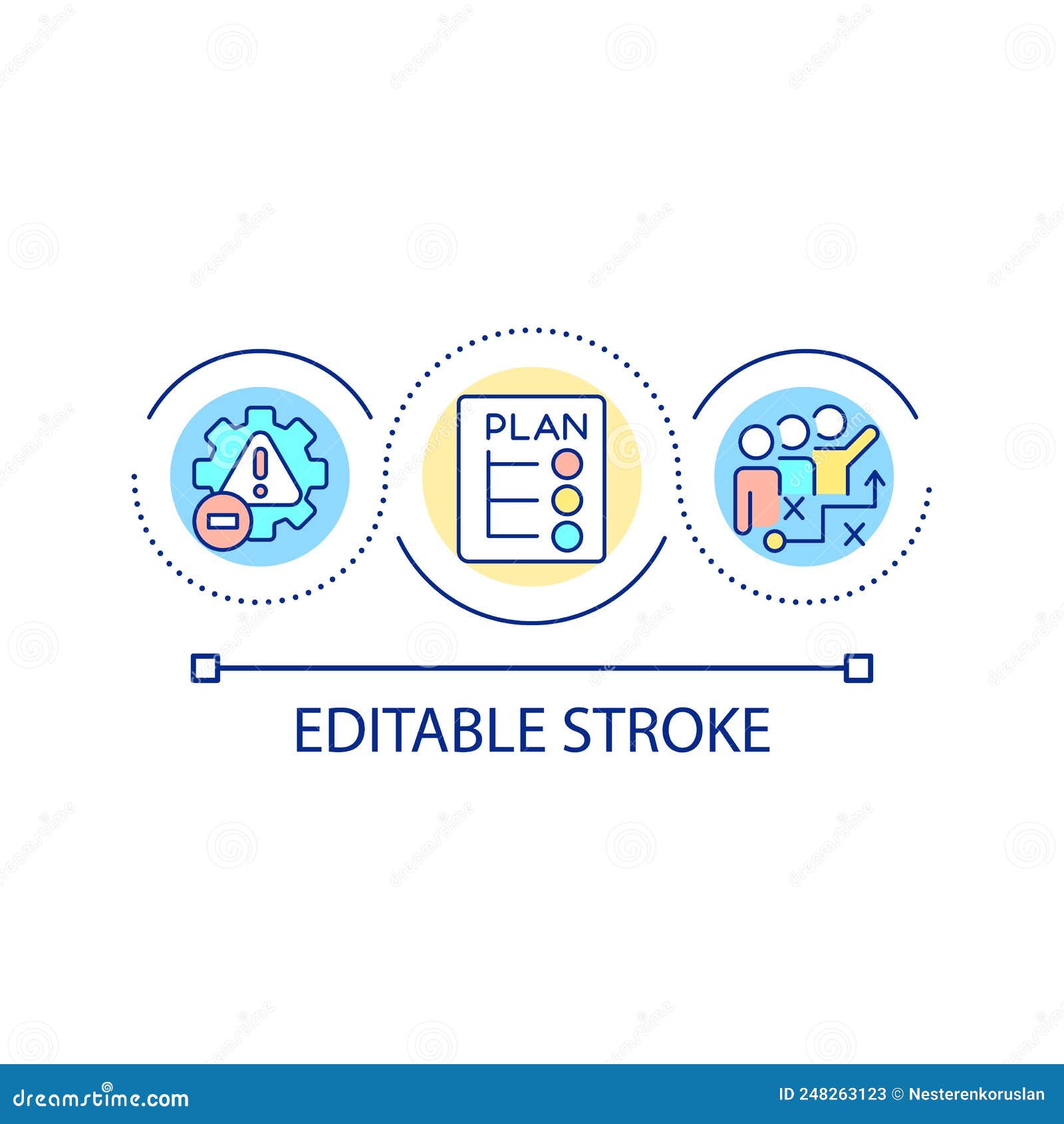Risk Mitigation Planning Loop Concept Icon Cartoon Vector ...