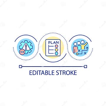 Risk Mitigation Planning Loop Concept Icon Stock Vector - Illustration ...