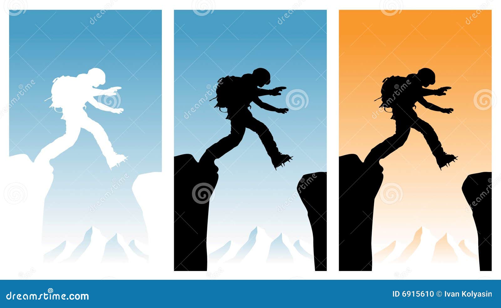 Risk in mountains stock vector. Illustration of high, precipice - 6915610