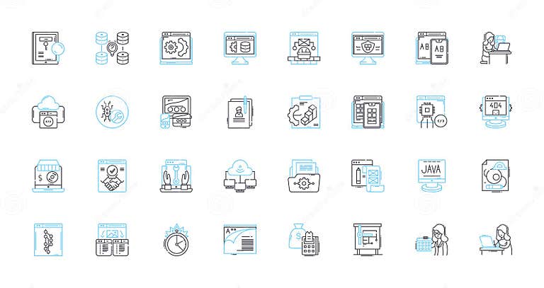Risk Optimization Linear Icons Set. Strategy, Mitigation, Analysis ...