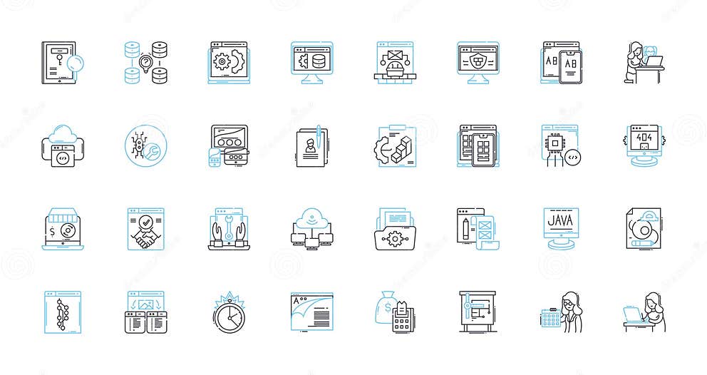 Risk Optimization Linear Icons Set. Strategy, Mitigation, Analysis ...