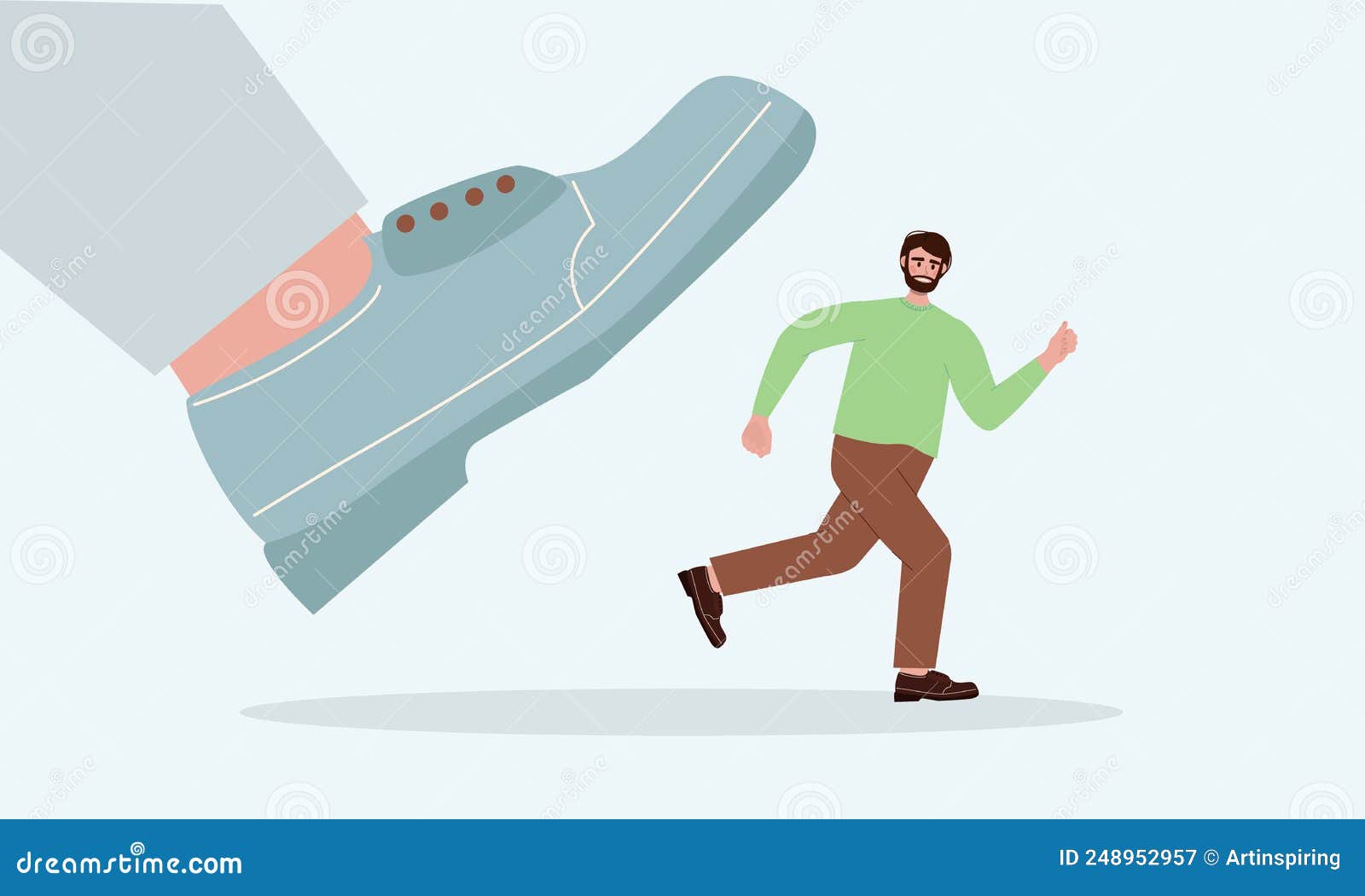 Risk or Problem Concept. Unhappy Character Under Difficult Stock Vector ...